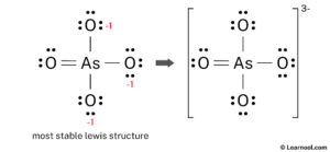 AsO43- Lewis structure - Learnool