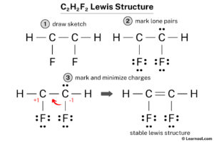 C2H2F2 Lewis structure - Learnool