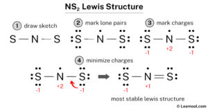 NS2 Lewis structure - Learnool