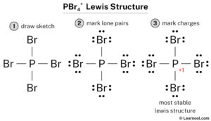 PBr4+ Lewis structure - Learnool
